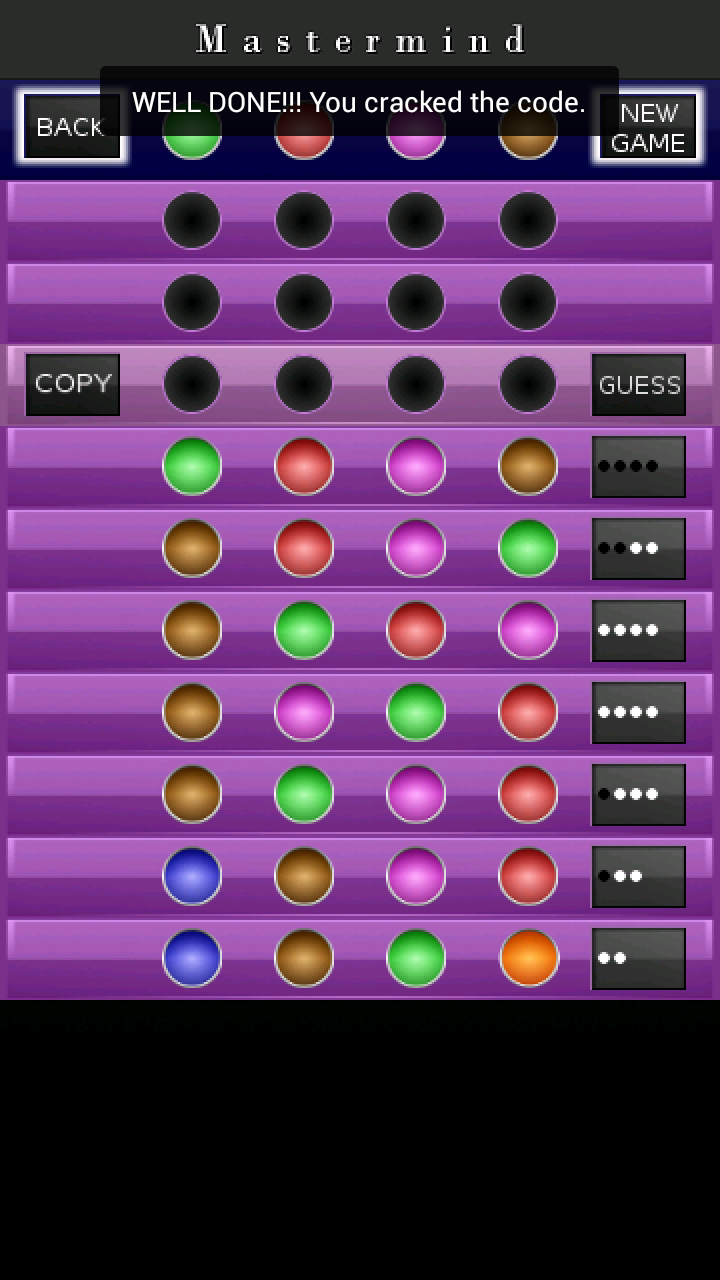 Mastermind Code Breaker - App on Amazon Appstore