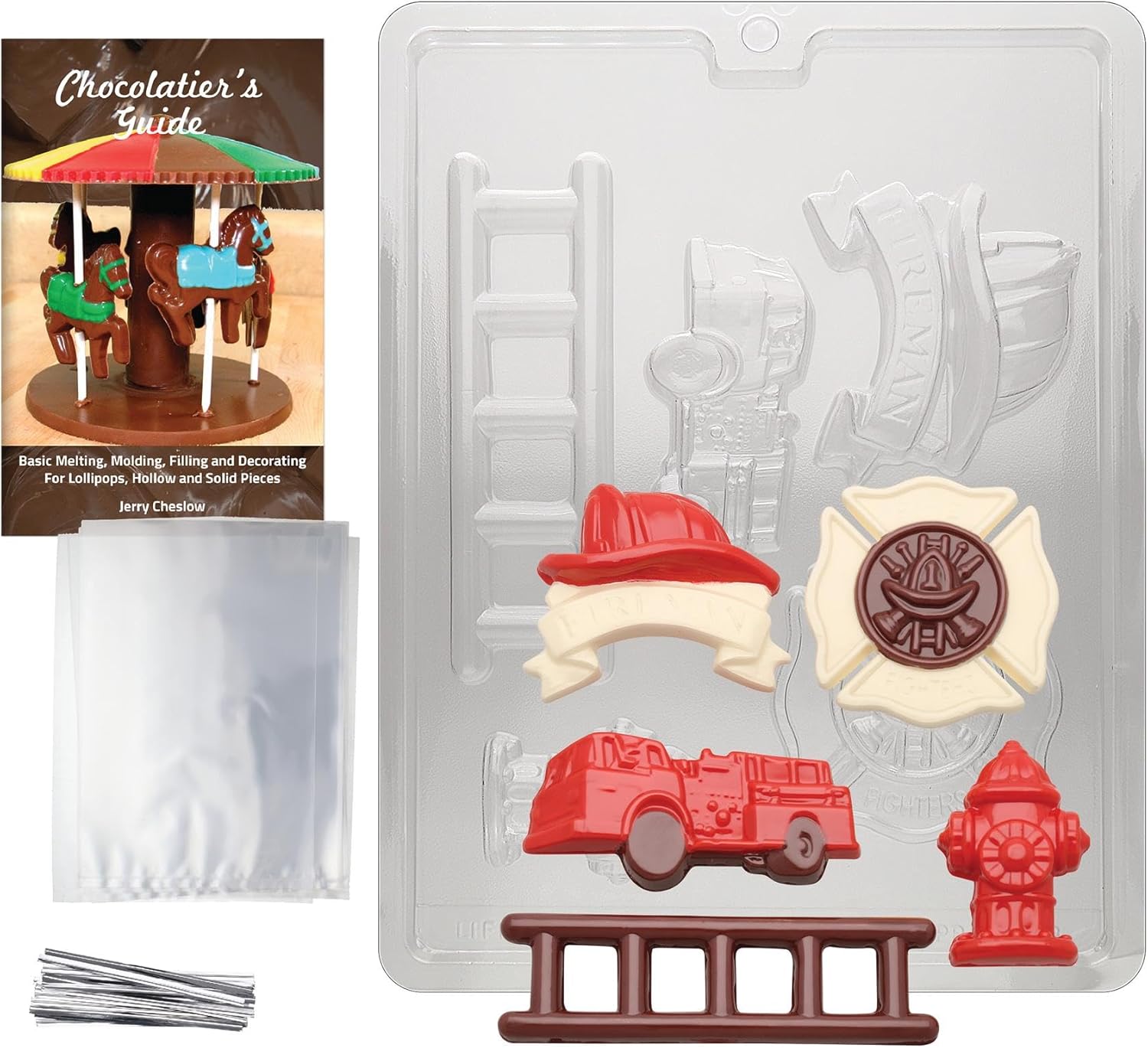 Amazon.com: Cybrtrayd "Firefighter Kit" Jobs Chocolate Candy Mold with ...
