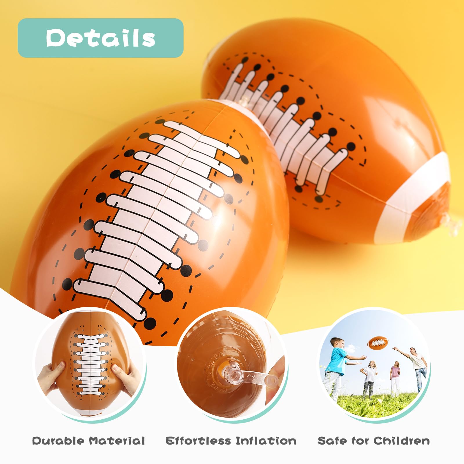 Snapklik.com : 8PCS Inflatable Football Bulk, 12 Inflatable Footballs ...