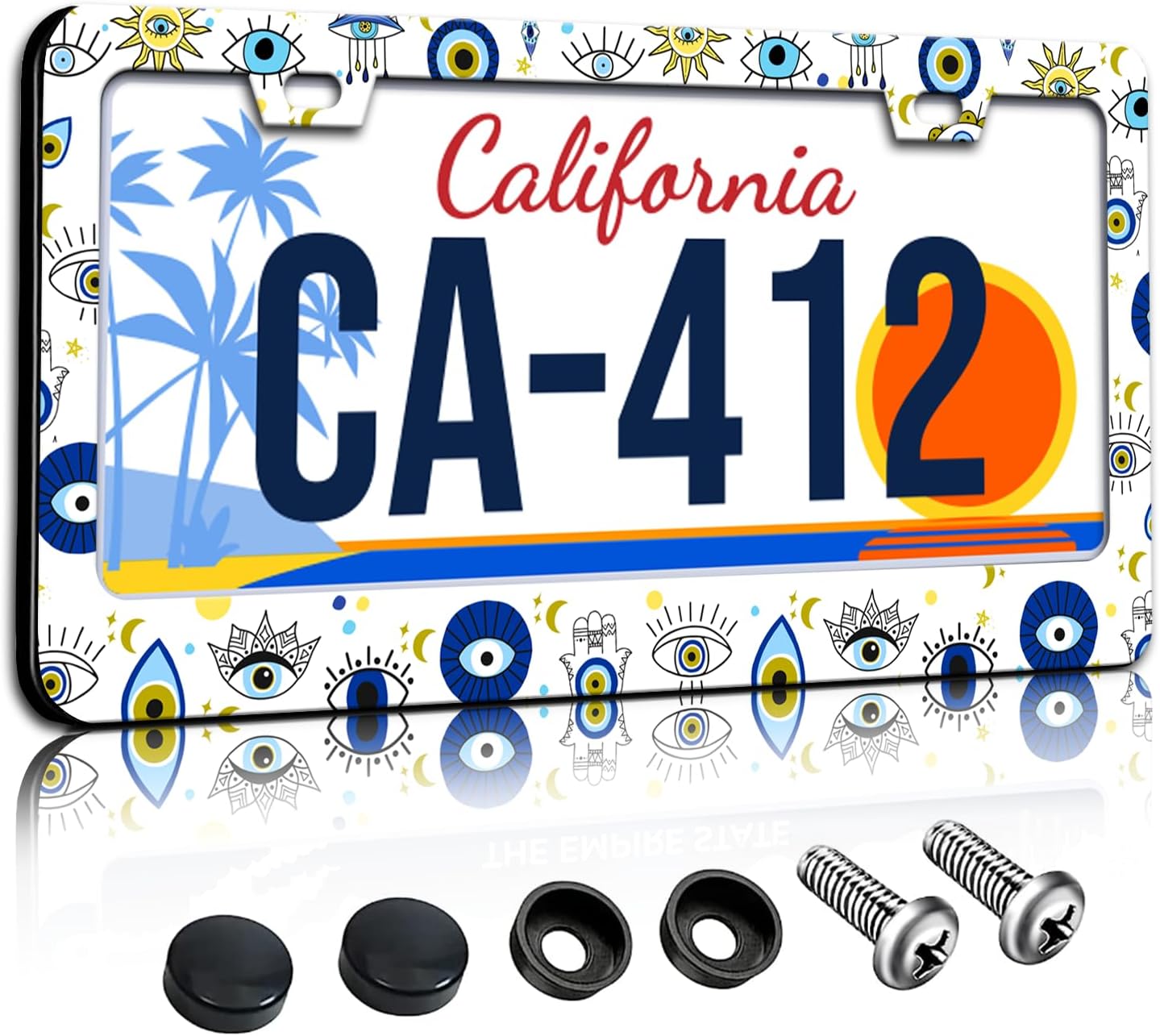 Amazon.com: Evil Eyes License Plate Frames Personalized License Plate ...