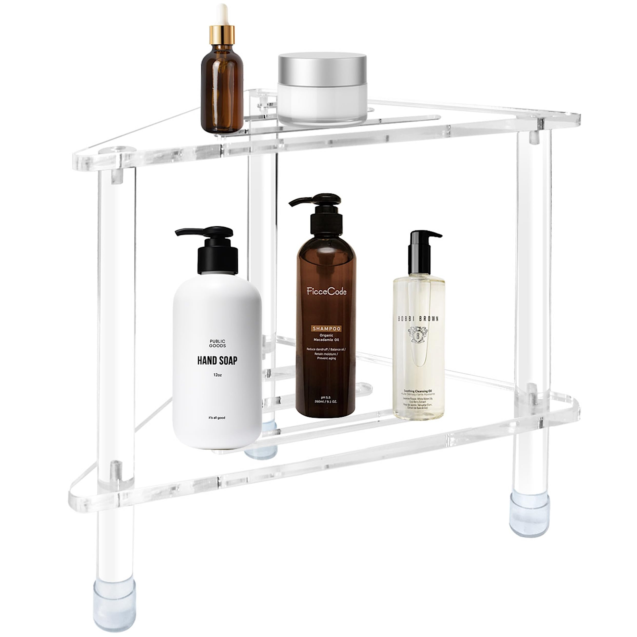 Amazon.com: Cutora Acrylic Corner Shower Stool for Shaving Legs 14.3’’H ...