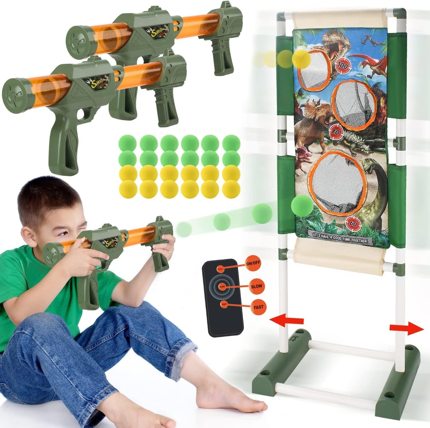 ERTYU Shooting Games Toys for Age 3+ Year Old Boys, Kids Toy Sports ...