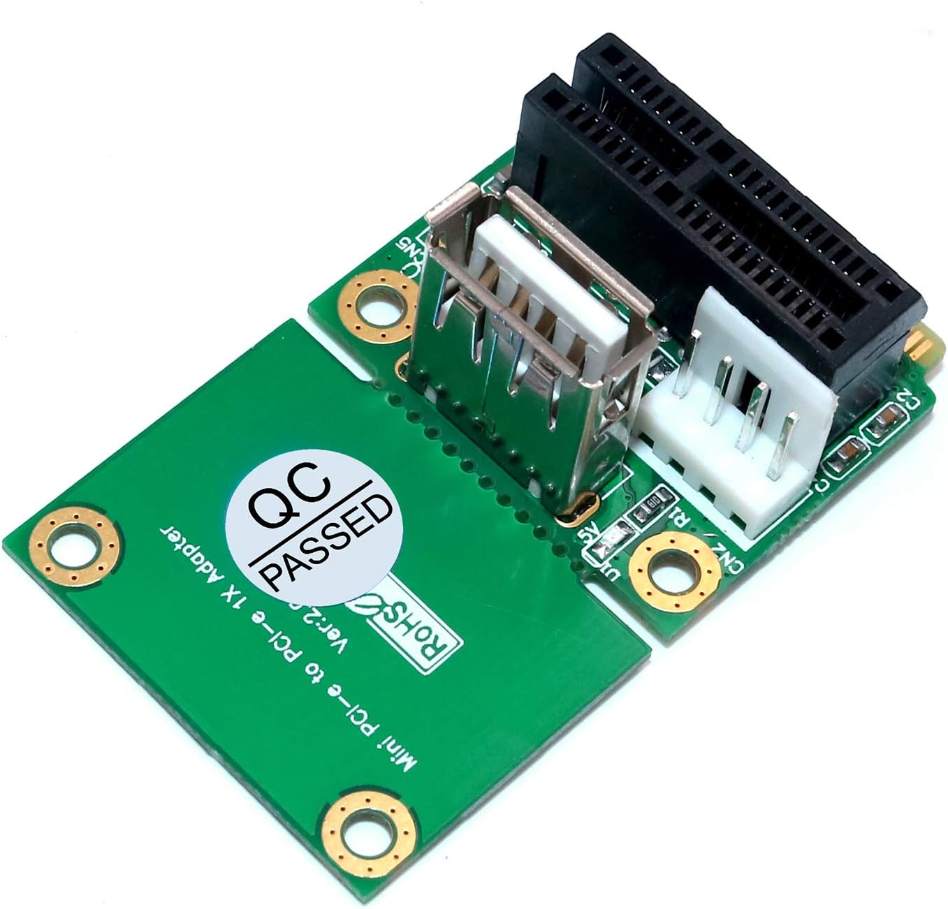Amazon.com: Mini PCI-E to PCI-E Express 1X Extension Cord Adapter Card ...