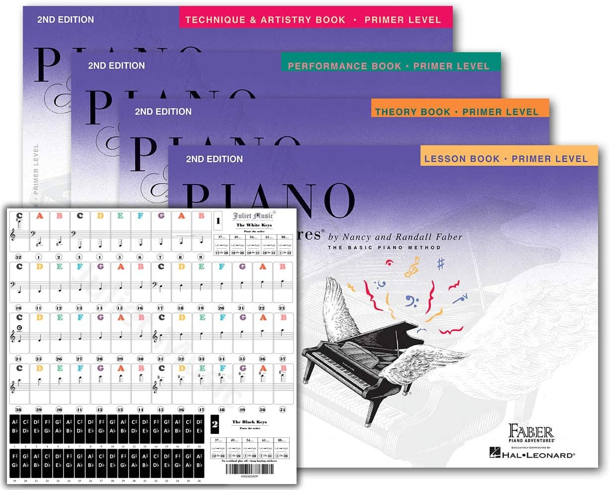 Faber Piano Adventures Primer Level 2nd Edition Bundle Set By Nancy ...