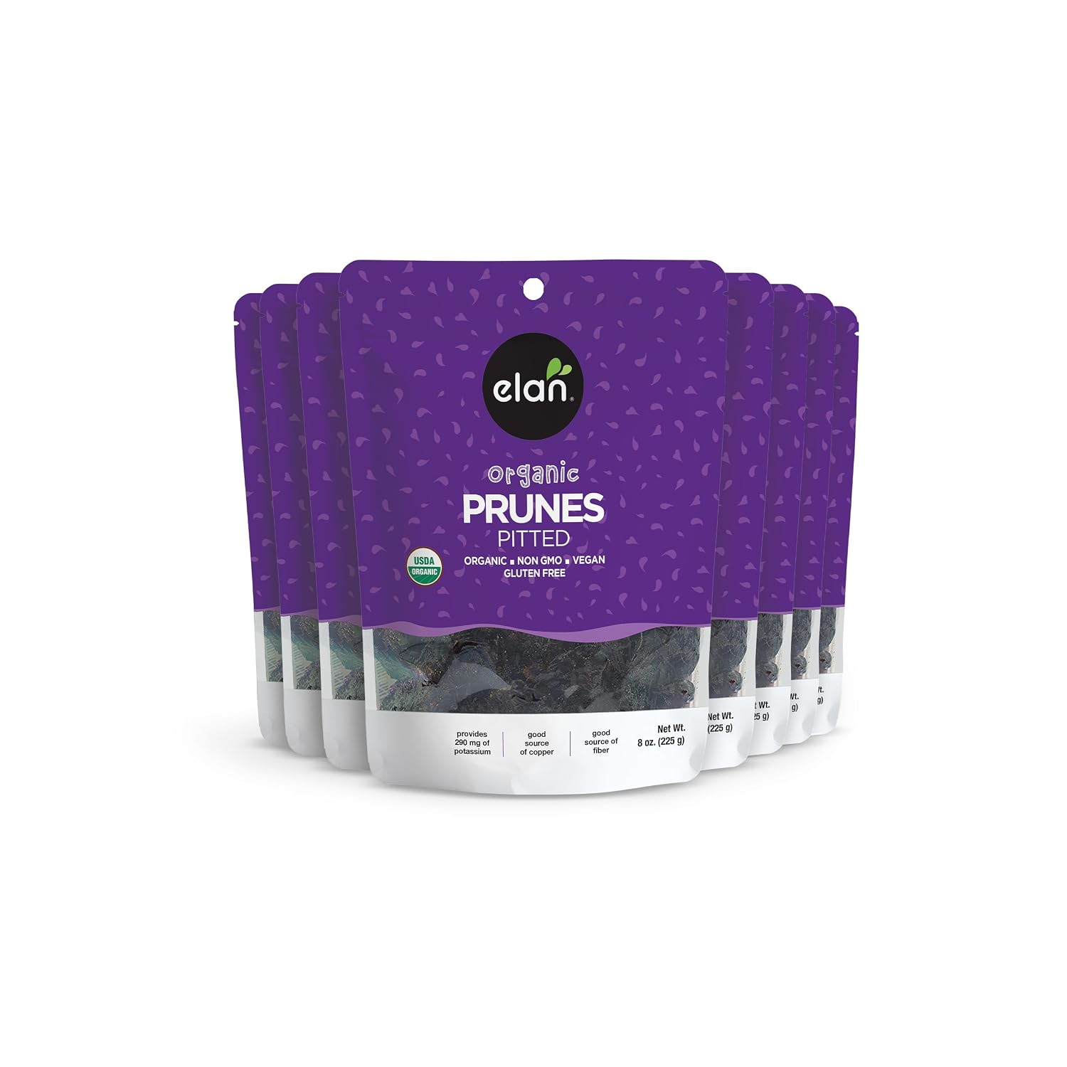 Amazon.com: Elan Organic Pitted Prunes, Natural Dried Fruit, No Sugar ...
