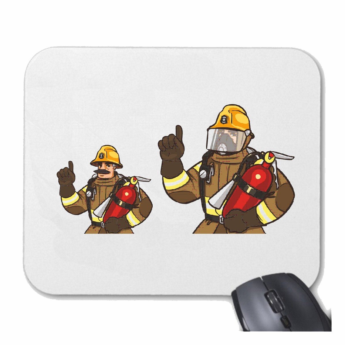 Buy Mousepad FIREFIGHTERS WITH EXTINGUISHER FIRE TRUCK FIRE ENGINE USE ...