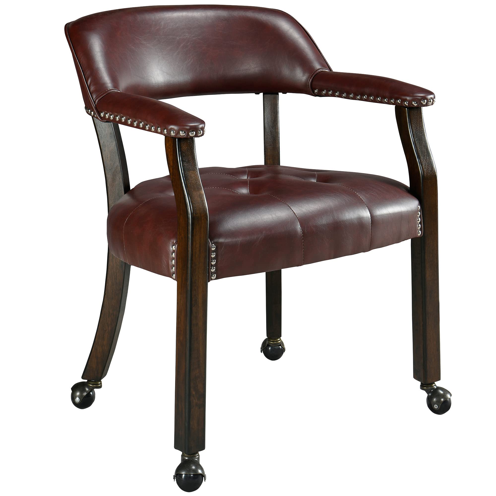 Amazon.com - LEEMTORIG Dining Chairs with Casters and Arm, Large ...