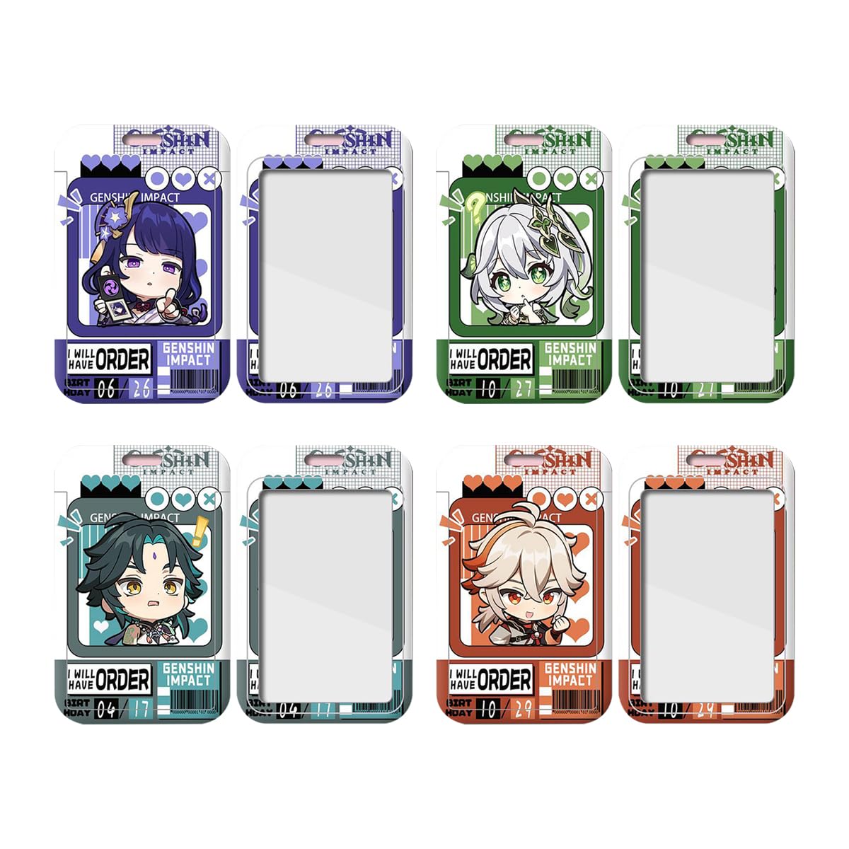 Amazon.com : Genshin Impact ID Badge Holder with Lanyard Xiao Raiden ...