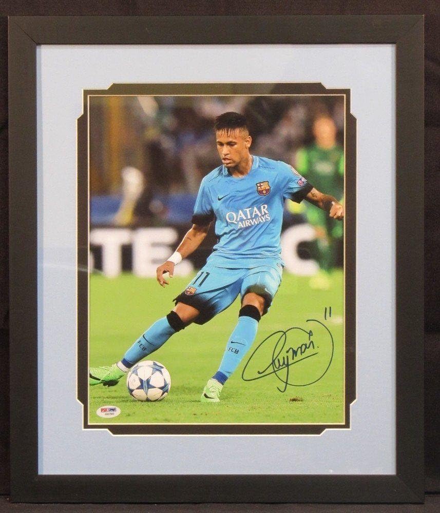 Neymar Autographed Photograph - Jr 11x14 Framed AB07800 - PSA/DNA ...