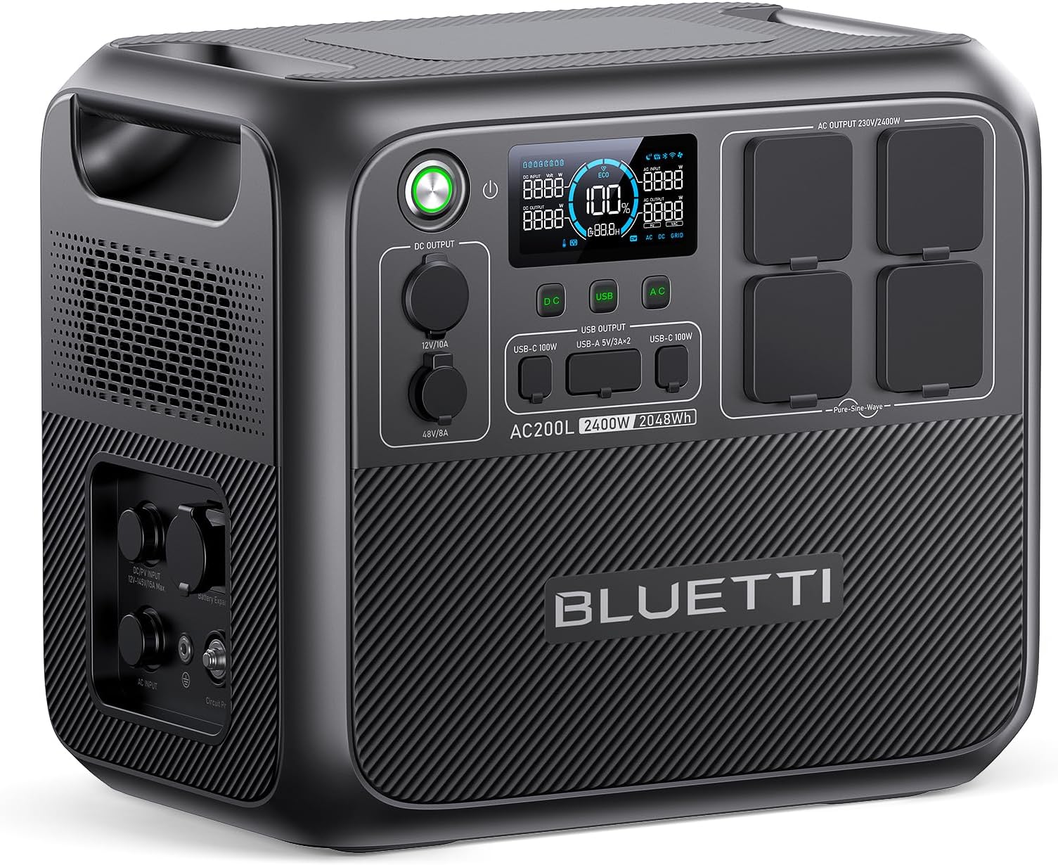 BLUETTI Portable Power Station AC180, 1152Wh LiFePO4 Battery Backup w ...