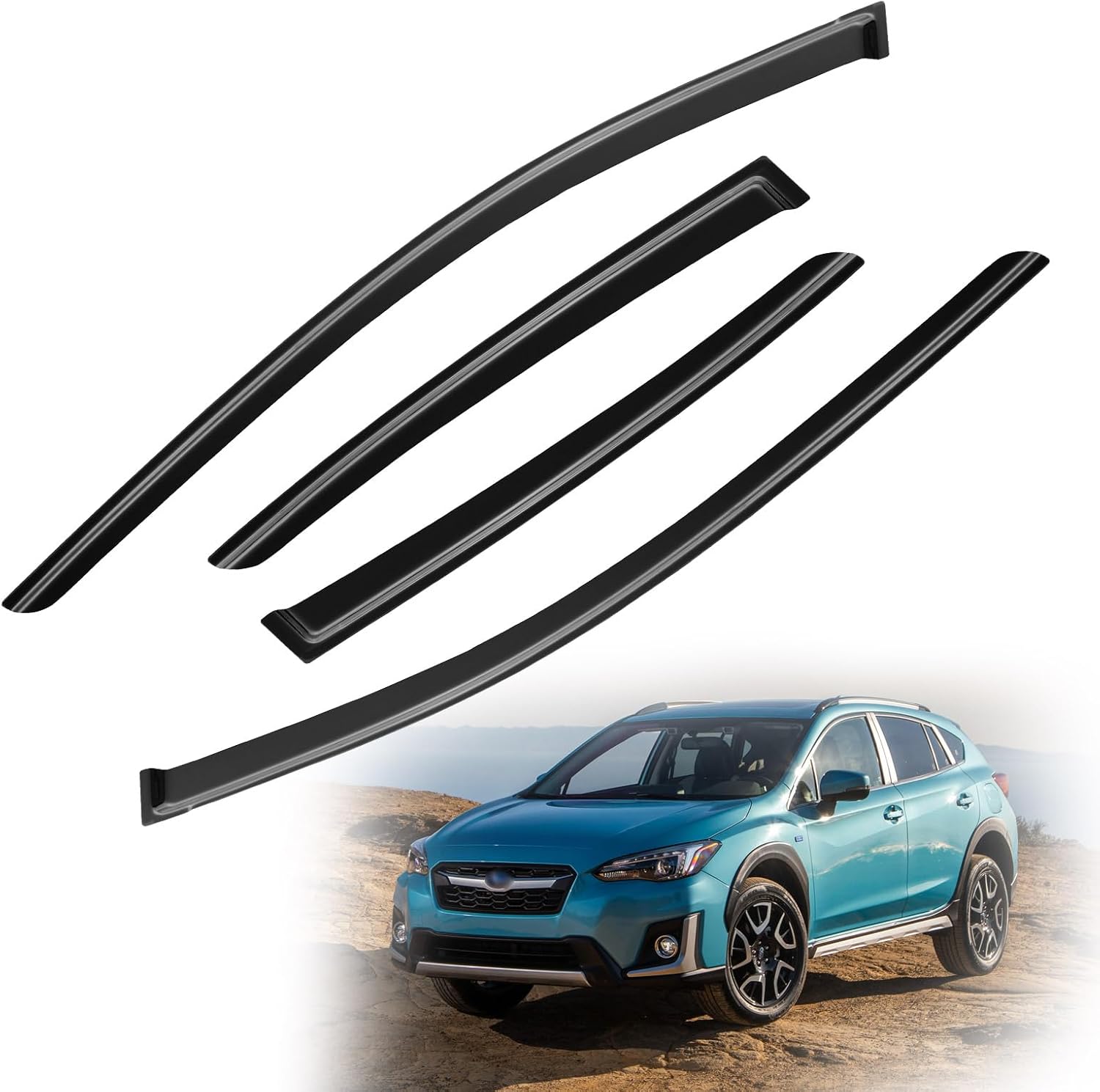 Amazon.com: Window Rain Guards for Subaru Crosstrek 2018-2023 & Subaru ...
