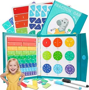 Amazon.com: Humblyman Magnetic Fraction Demonstration Book, Magnetic ...