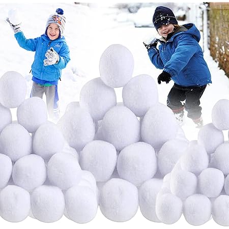 40P 5cm/7cm/8cm White Plush Realistic Artificial Snowballs,Christmas ...