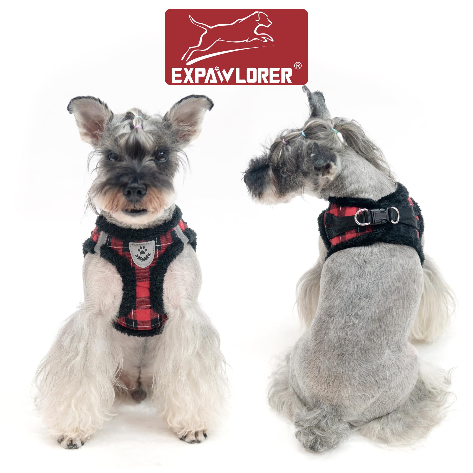 Snapklik.com : EXPAWLORER Fleece Lined Step-in Dog Harness - Soft Plush ...