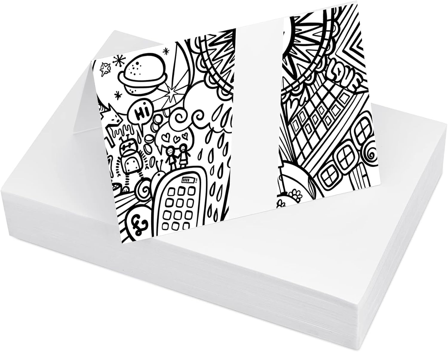 Amazon.com : Thenshop 100 Pcs Cards Erasable Desk Cards with Crease 8-1 ...