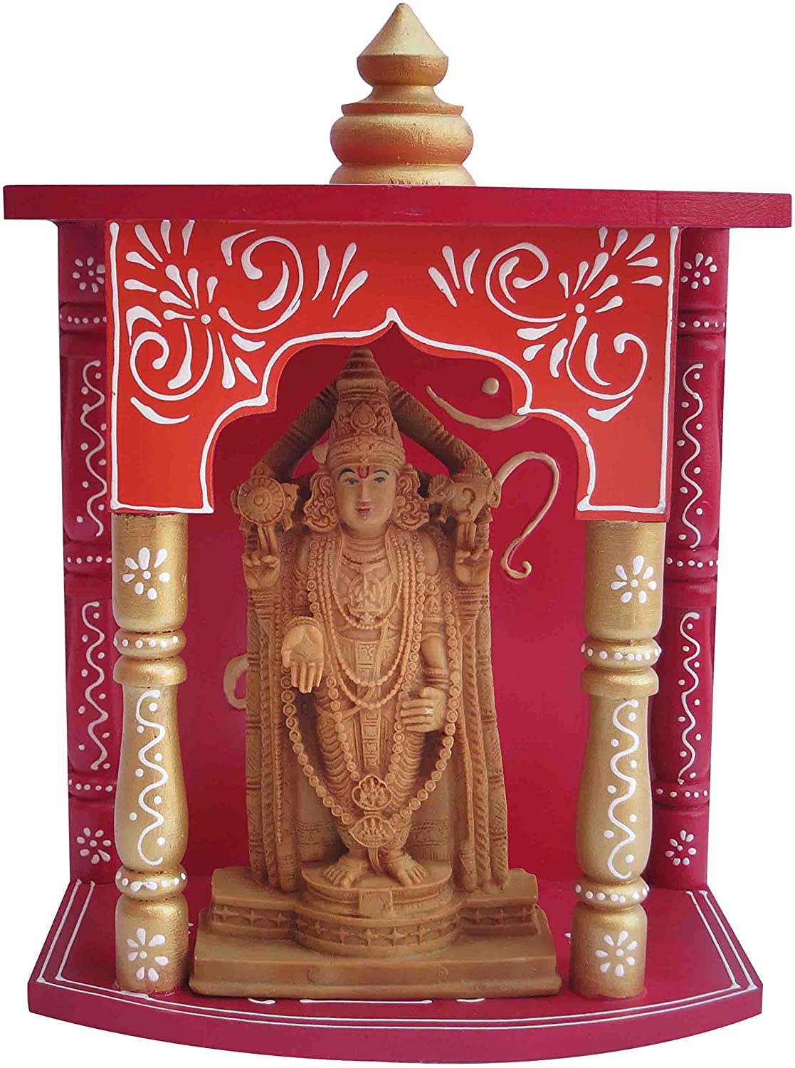 Handicraft Store Hindu Religious colourfull Wood Temple with swastick ...