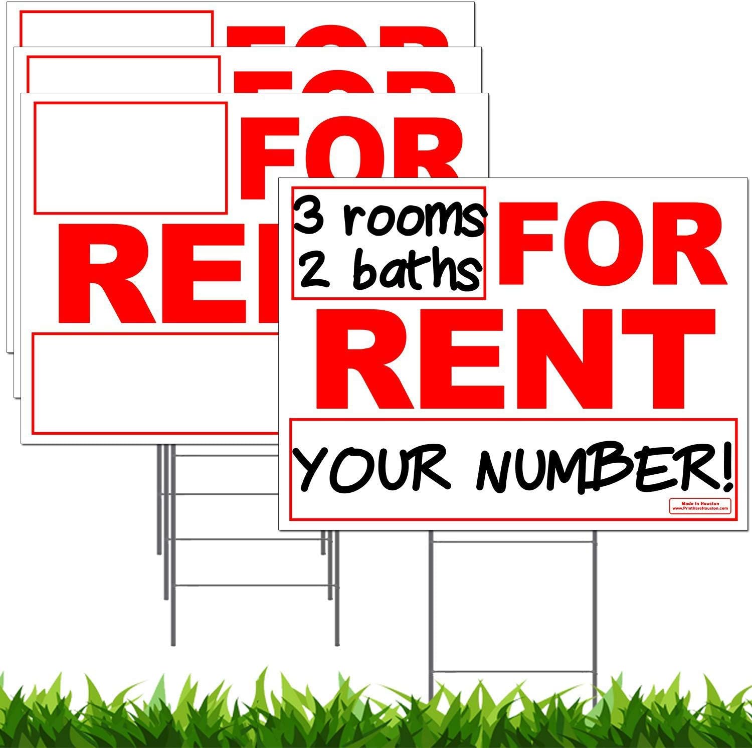 Amazon.com: Pinkunn 4 Pcs Open House Signs for Real Estate 12x16 Inch ...