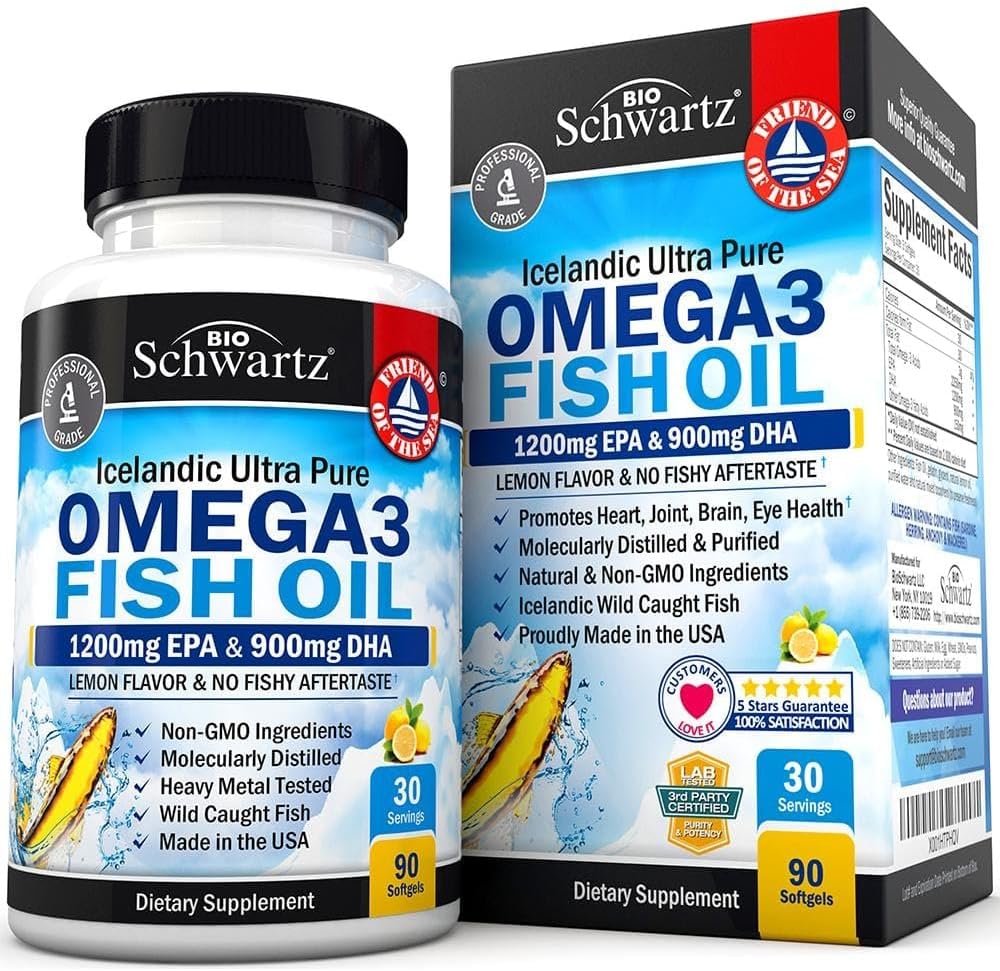 Amazon.com: Qunol Fish Oil Omega 3 Mini Softgels, 1000mg Omega 3 EPA ...