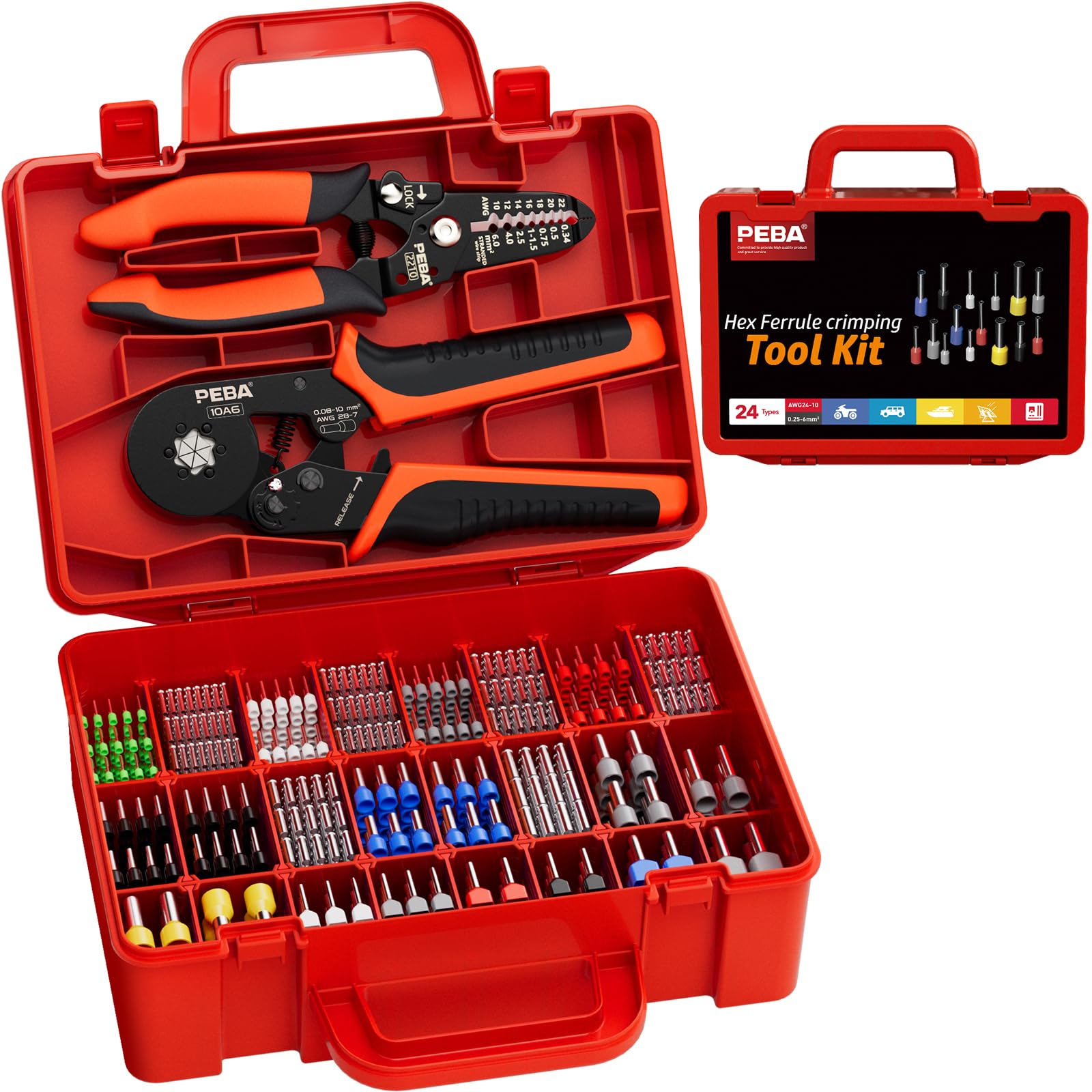 Peba Ferrule Crimping Tool Kit 24 Types Of Wire Ferrules | Desertcart ...