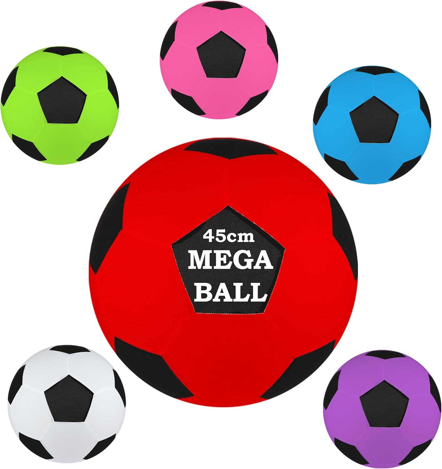 D.A.Y. Republic Giant 45cm Inflatable Mega Football for Garden, Pool, Beach Fun Play - Amazing ...