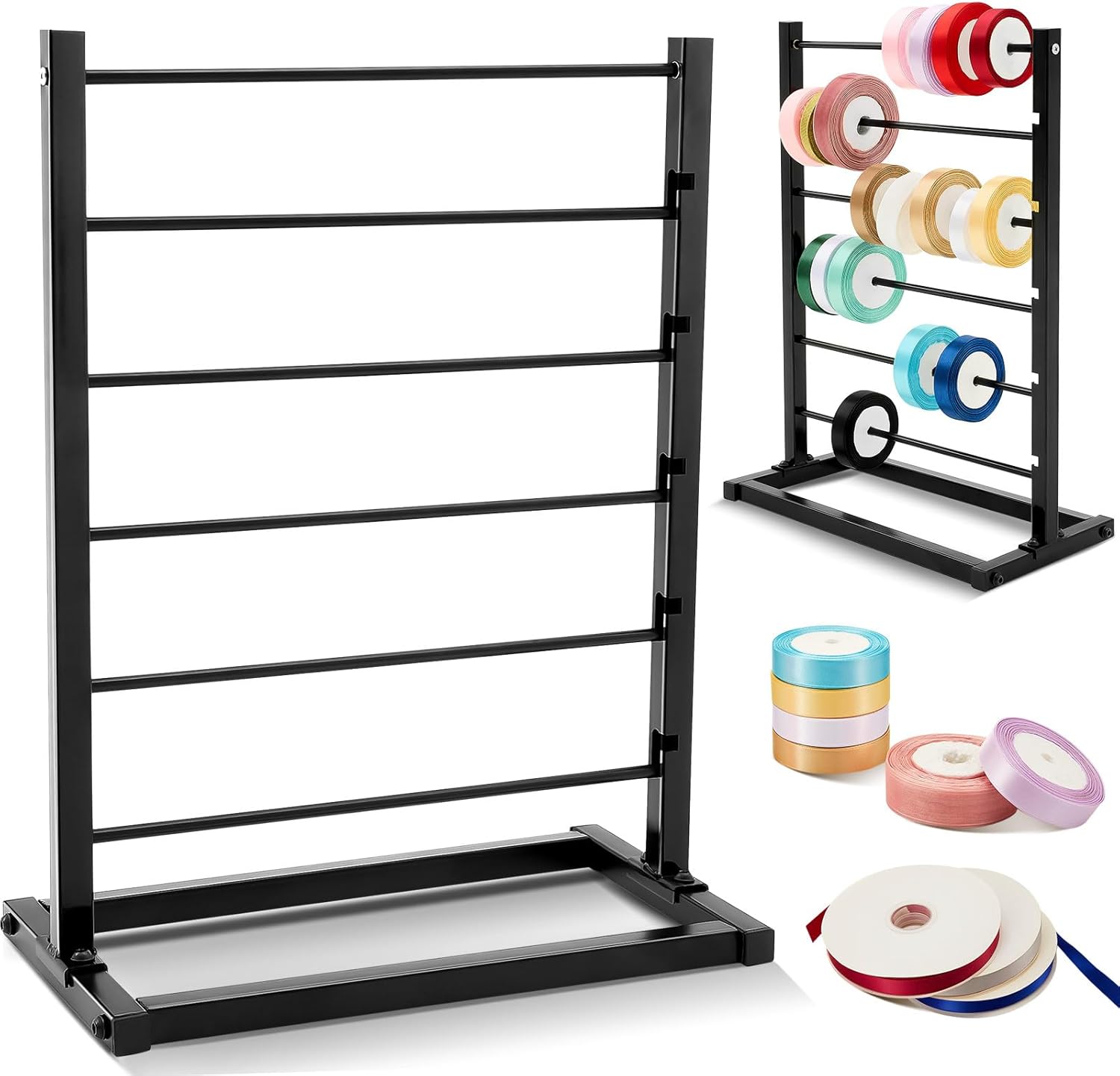 Amazon.com: Menkxi 6 Tier Metal Ribbon Organizer Ribbon Rack Display ...