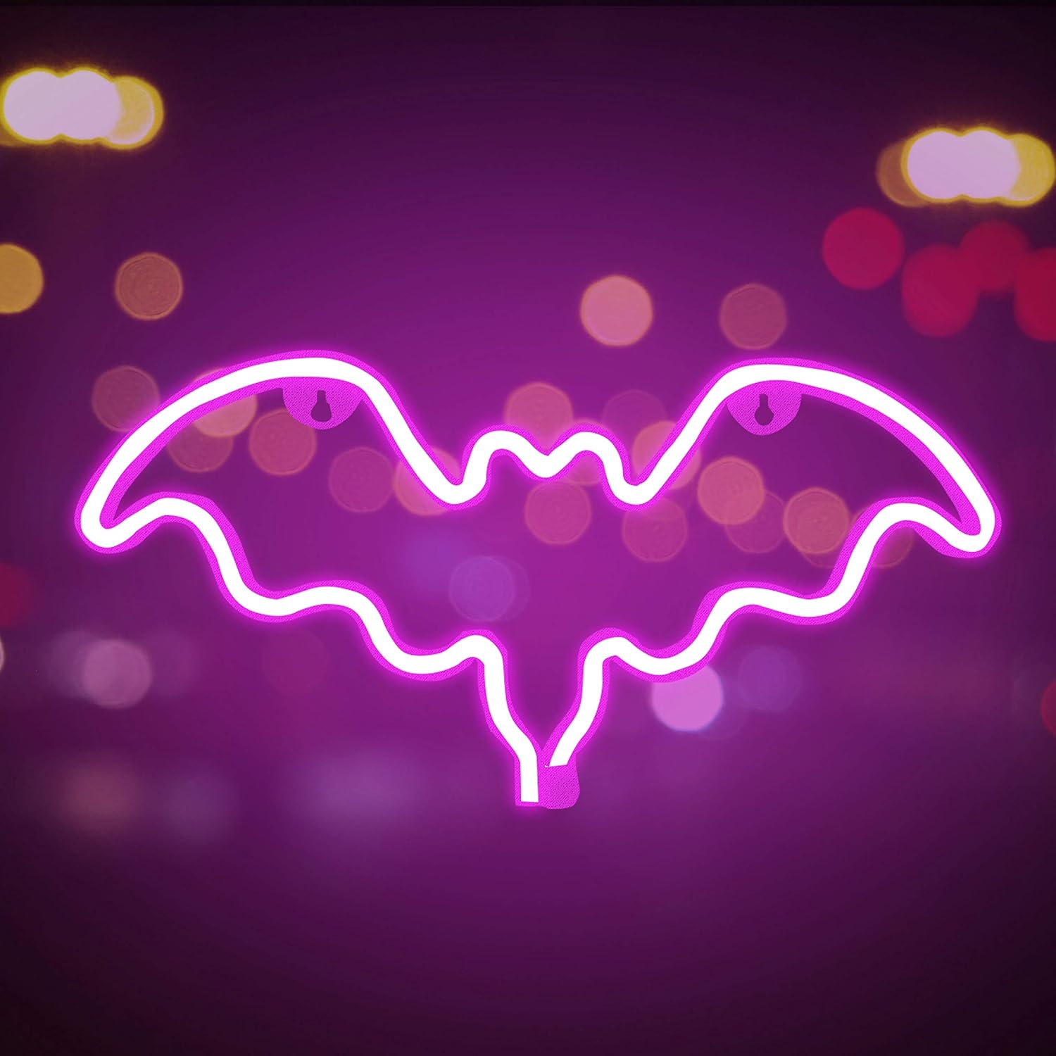 FUNPENY Bat Neon Signs, LED Festival Pink Bat Neon Lights, Halloween ...