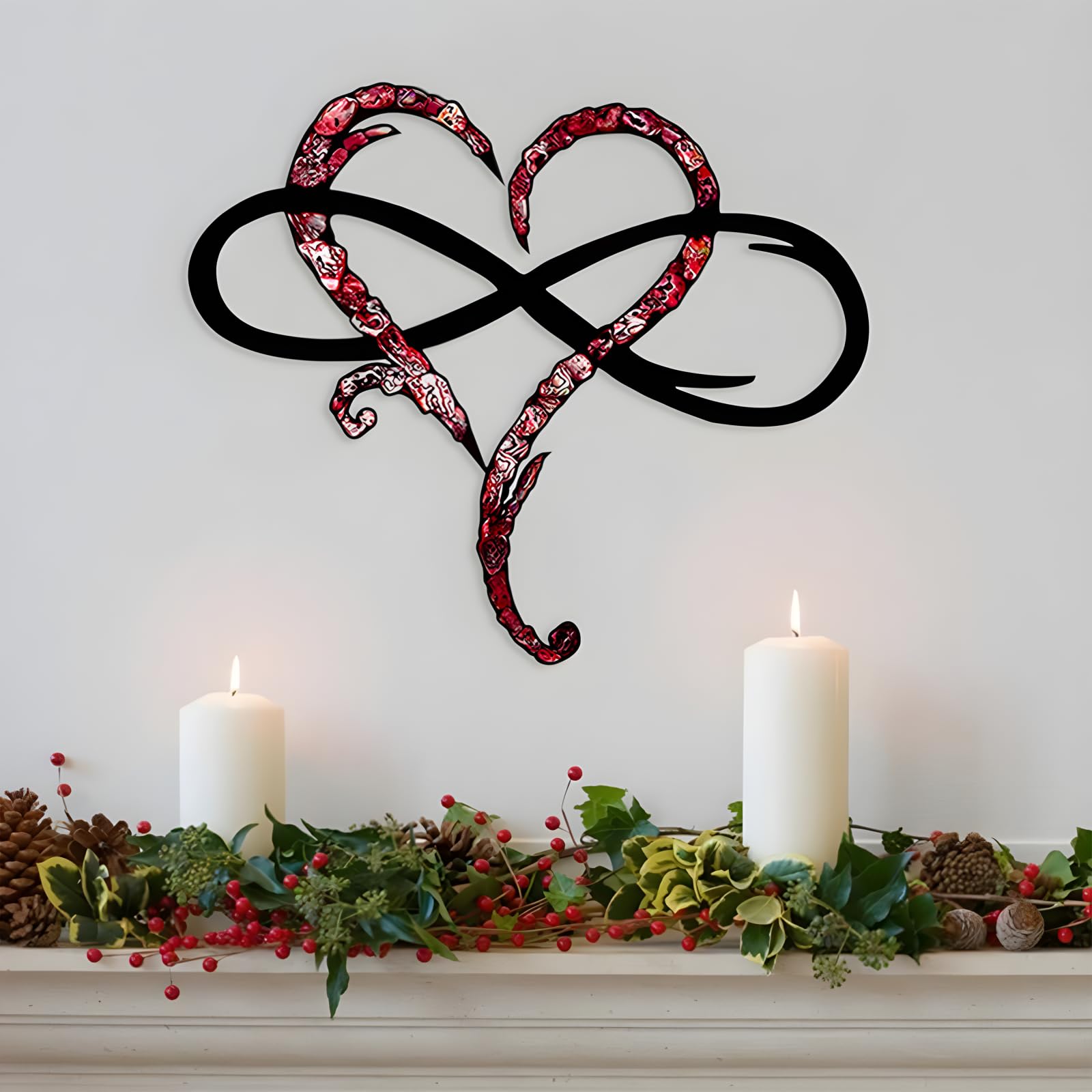 Amazon.com: Infinity Heart Wall Decor, Unique Infinity Heart Metal Wall ...