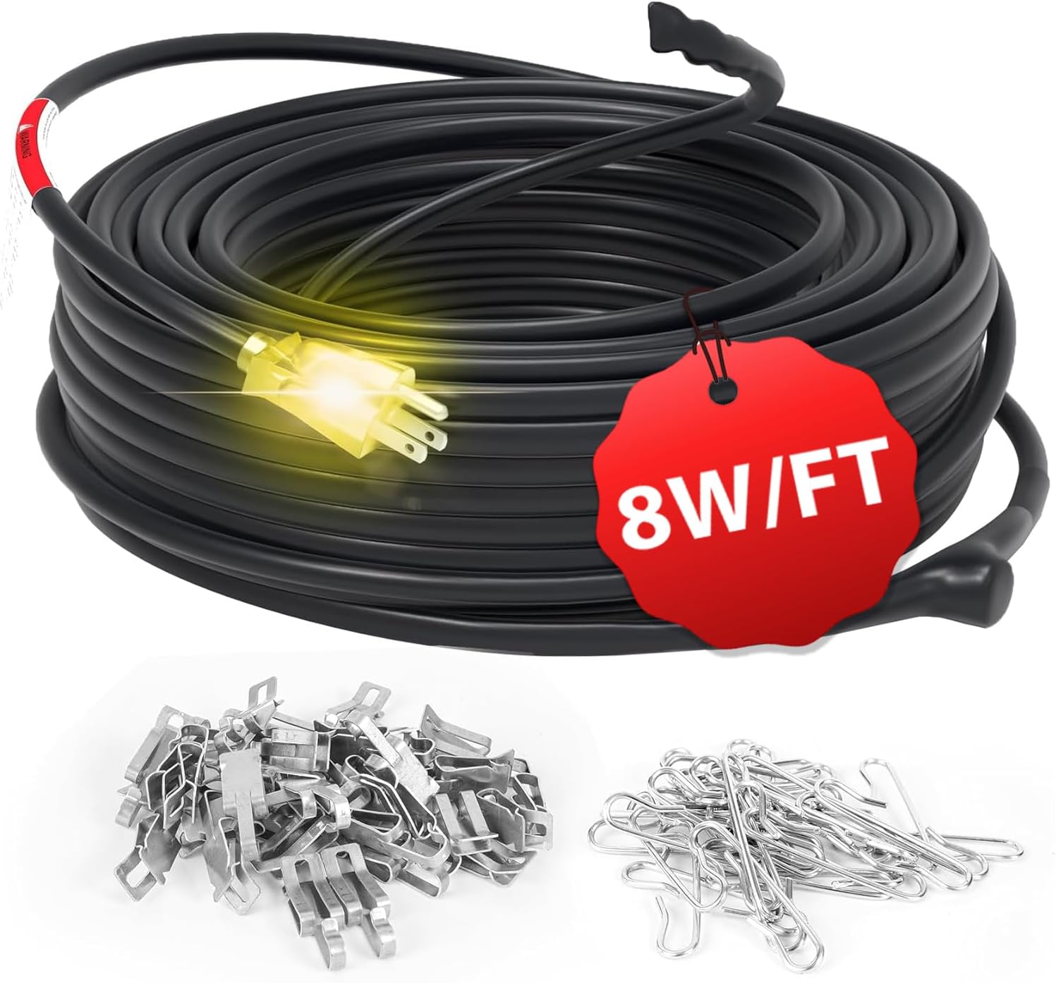 HEATIT 6ft Roof and Gutters Heating Cable with 10ft Lighted Plug Heavy ...