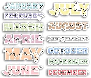 A4 Sticker Sheet Month Vinyl Stickers - Scrapbooking Diary Notebook ...