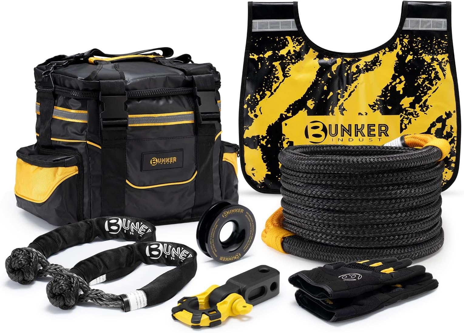 Amazon.com: BUNKER INDUST Recovery Kit, 1"×30ft Kinetic Recovery Rope ...