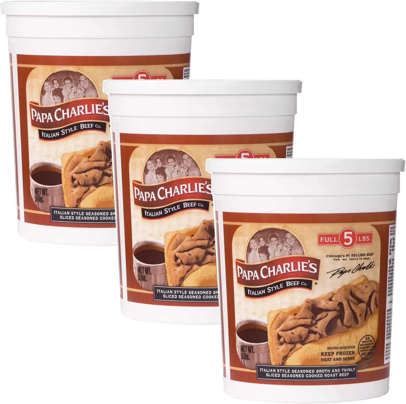 Amazon.com: Buona Chicago Italian Beef Sandwich Kit (8 Pack) : Grocery ...