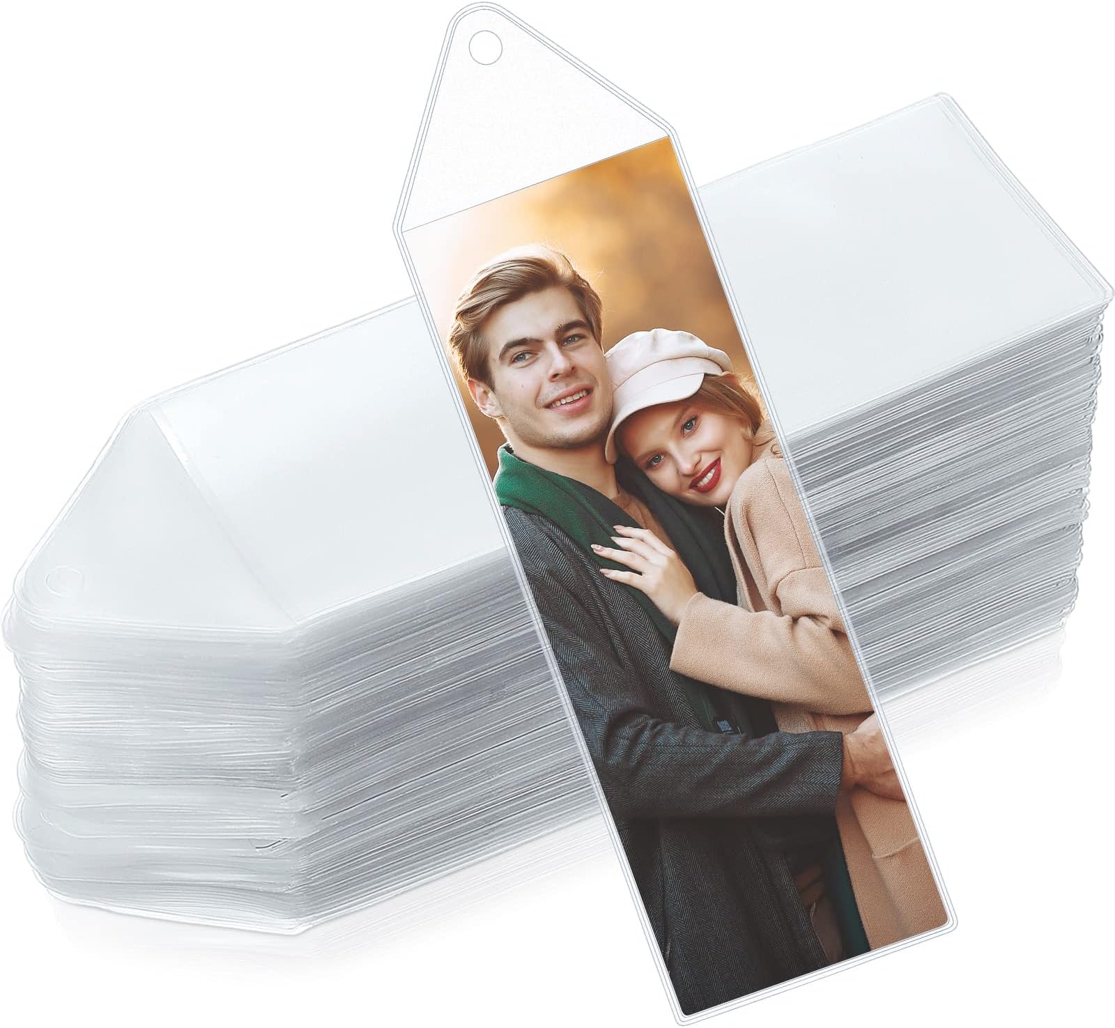 Amazon.com : Plastic Bookmark Sleeves Clear Bookmark Holder Photo Booth Sleeves 2-1/4 x 6-1/4 ...