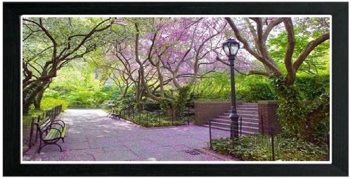 Black Flat Photo Frame Panoramic Real Wood Picture Frame Acrylic Glass ...