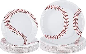 Amazon.com: Durony 48 Pack Baseball Plates - 9 Inch & 7 Inch Round ...