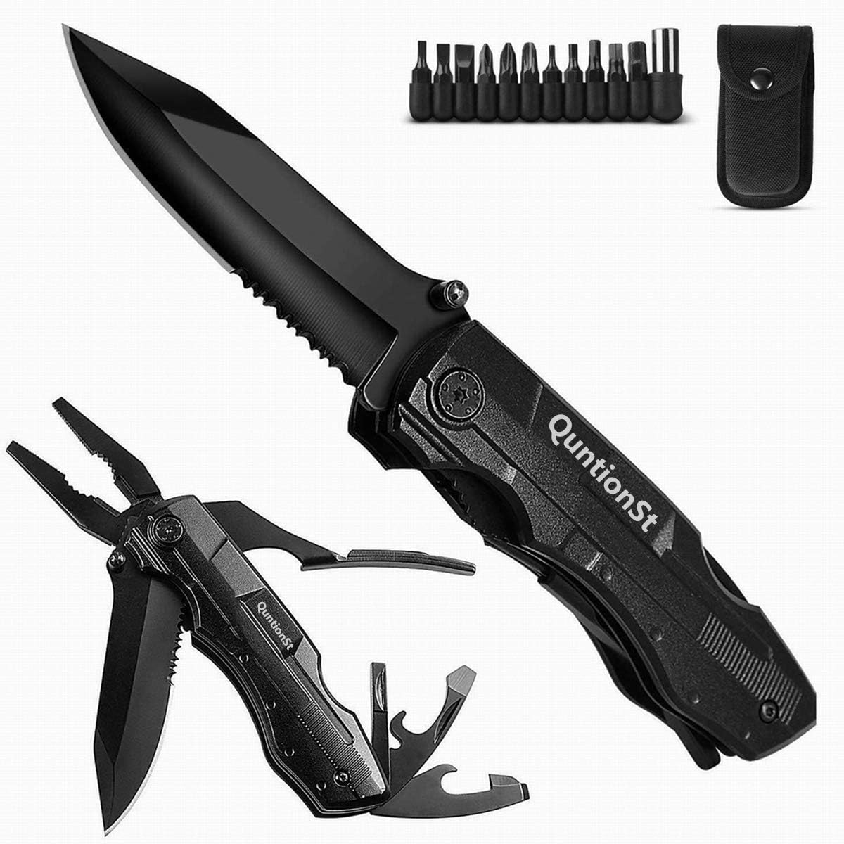 Pocket Multitool with Safety Locking Handy, Gifts for Men, 12 in 1 ...