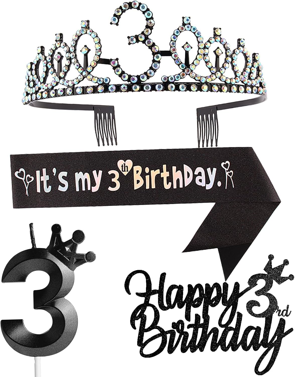 Amazon.com: 3rd Birthday Decorations for Girl, Including 3rd Birthday ...
