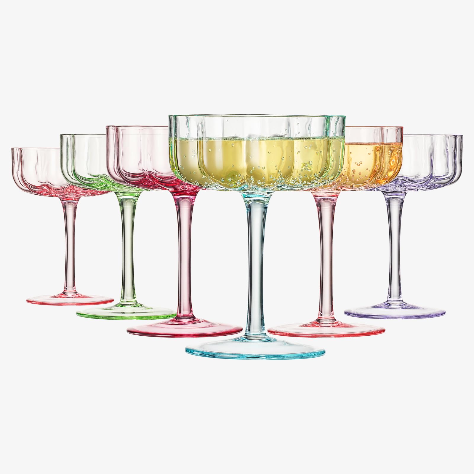 Snapklik.com : Flower Vintage Wavy Glass Coupes Martini, Champagne ...