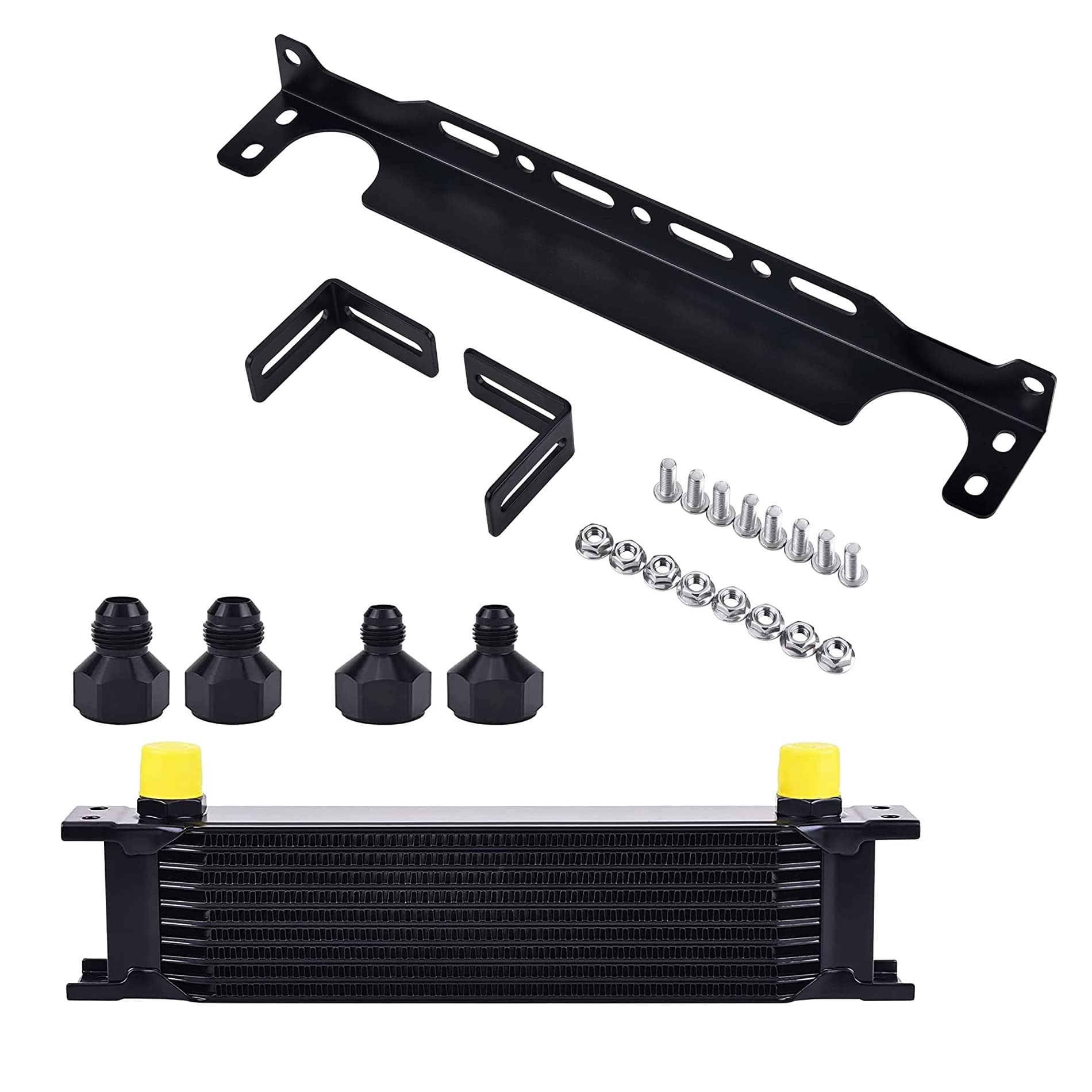 Amazon.com: EVIL ENERGY 16 Row Oil Cooler Bundle with 330mm Oil Cooler ...