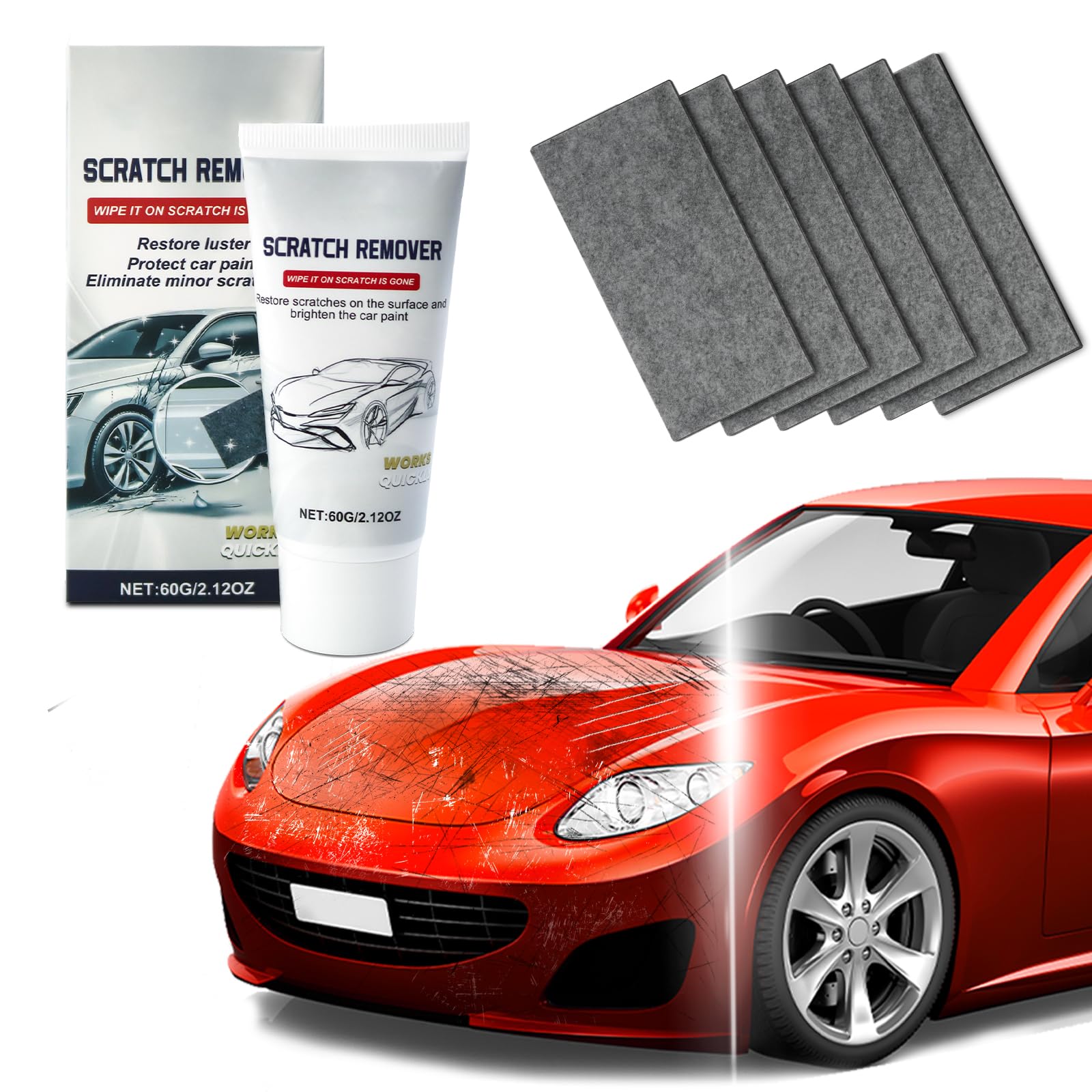 Amazon.com: Nano Sparkle Cloth Car Scratch Remover Cloth Upgrade, Multi ...