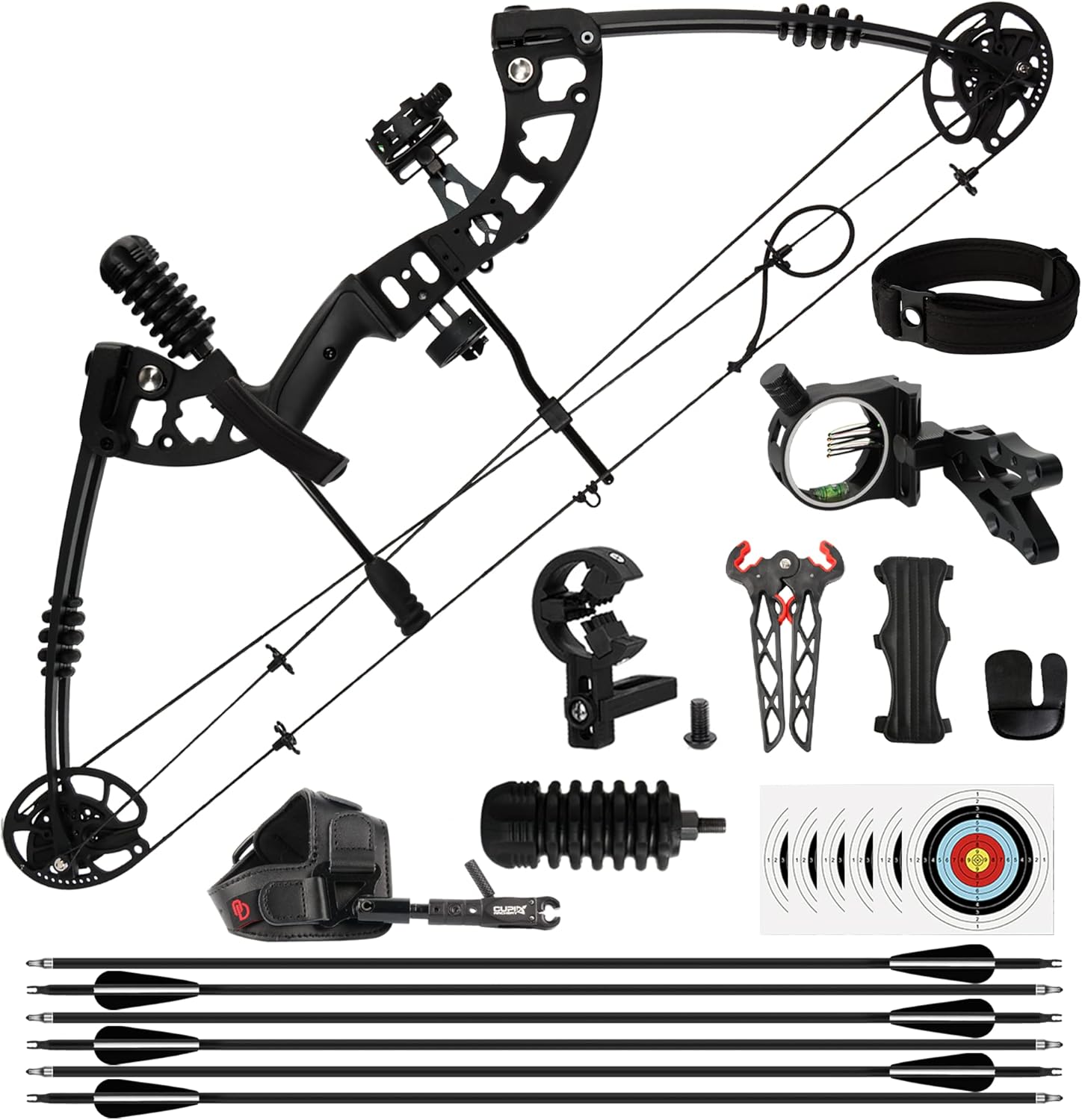 REAWOW Compound Bow and Arrow Set Adult 30-60 LBS Archery Bow Kit with ...