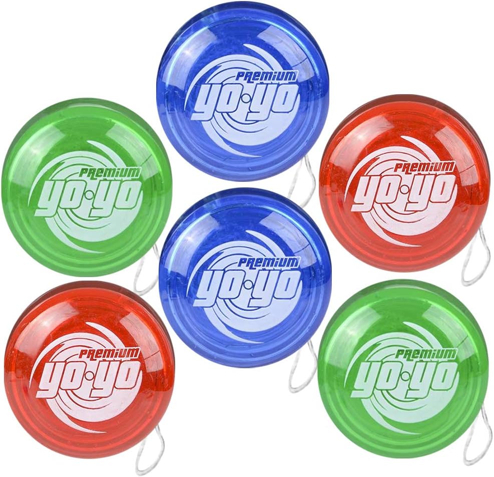 Amazon.com: ArtCreativity Premium Plastic Yoyos for Kids, Pack of 6 Yo ...