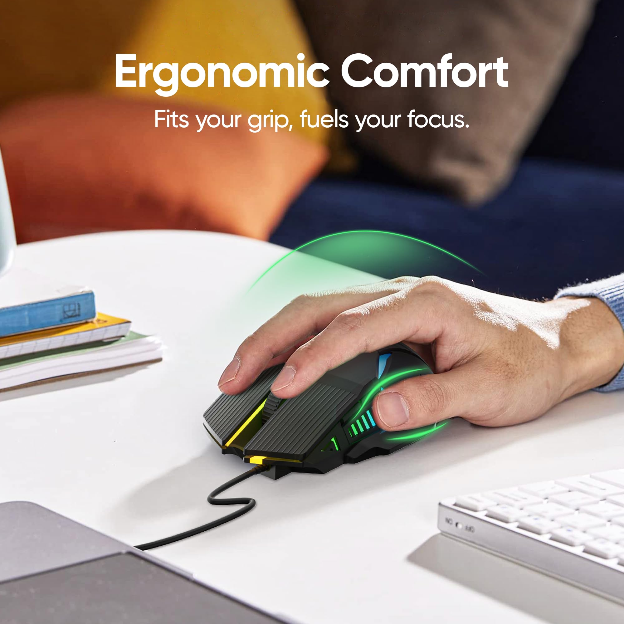 Snapklik.com : MELOGAGA Wired Gaming Mouse - Lightweight USB Optical ...