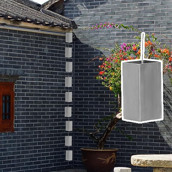 Channel Link Rain Chain for Heavy Water Flow, Heavy Duty Rust-Resistant ...