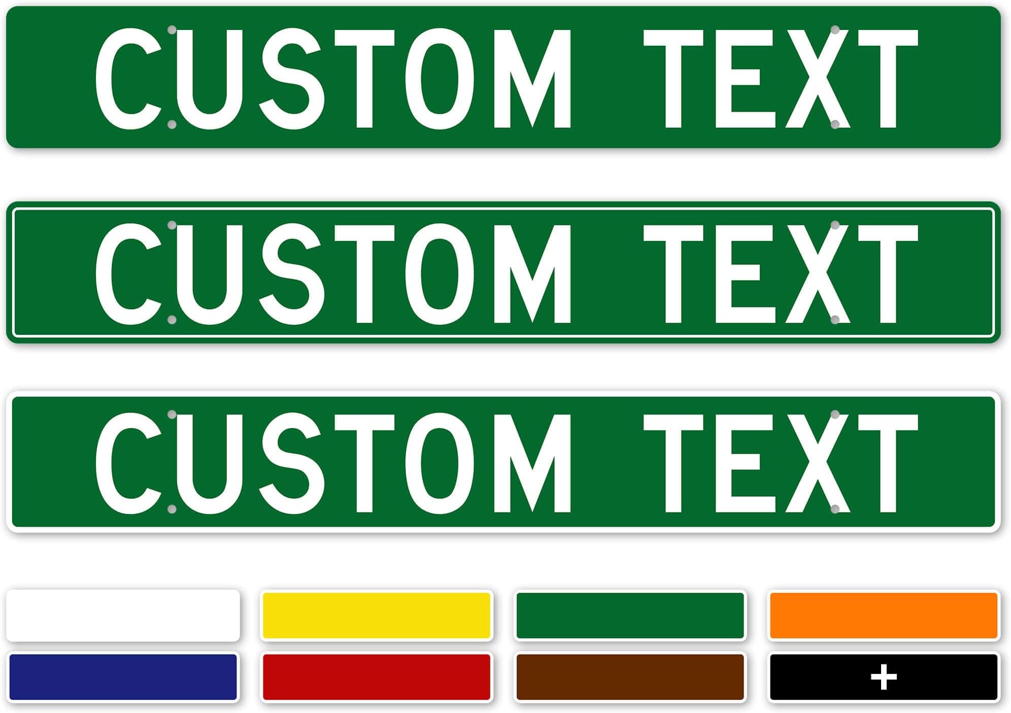 Amazon.com : Custom Street Sign, Road Sign, Address Sign, 8 Colors ...
