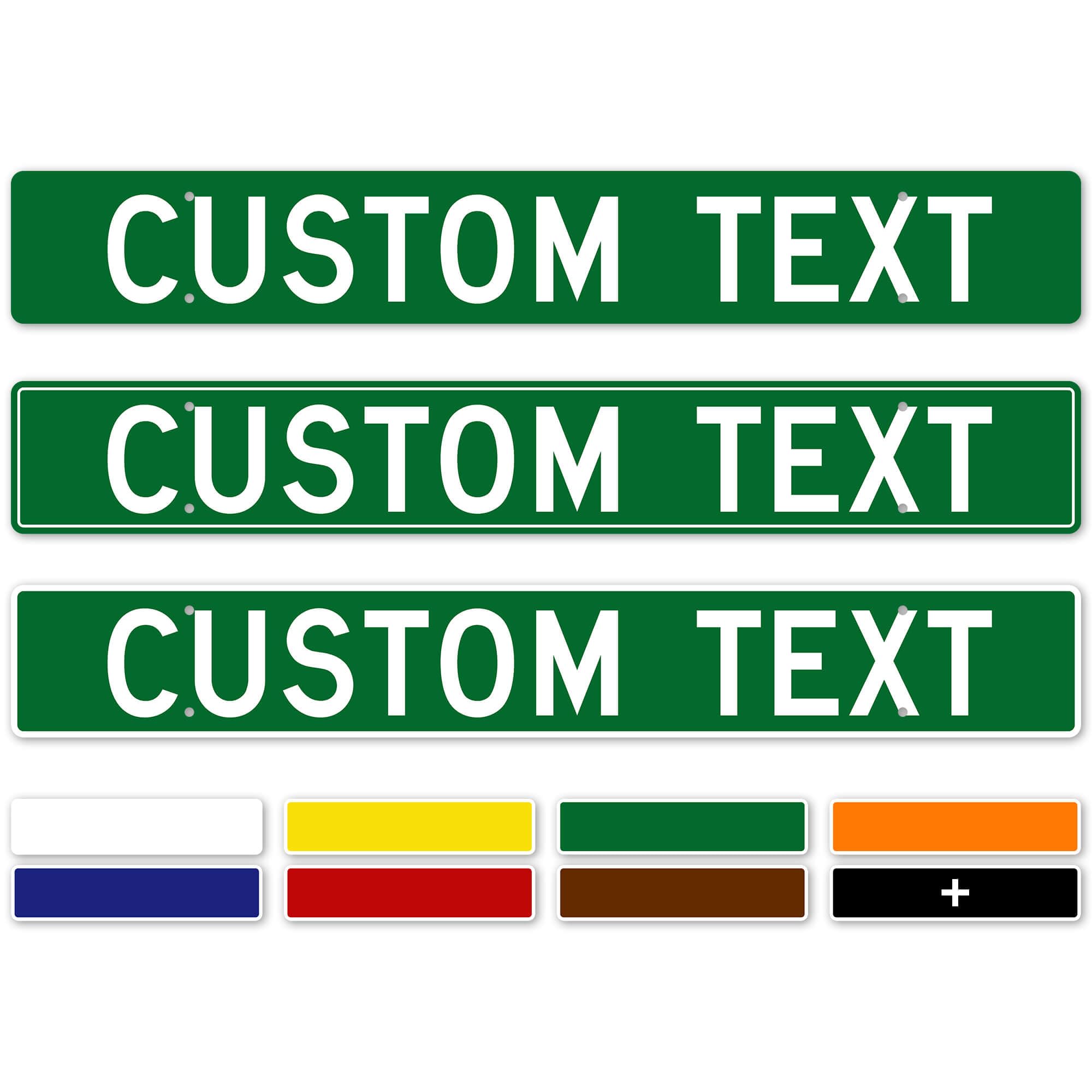 Amazon.com : Custom Street Sign, Road Sign, Address Sign, 8 Colors ...
