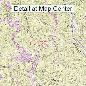 Amazon.com : USGS Topographic Quadrangle Map - Grundy, Virginia (Folded ...