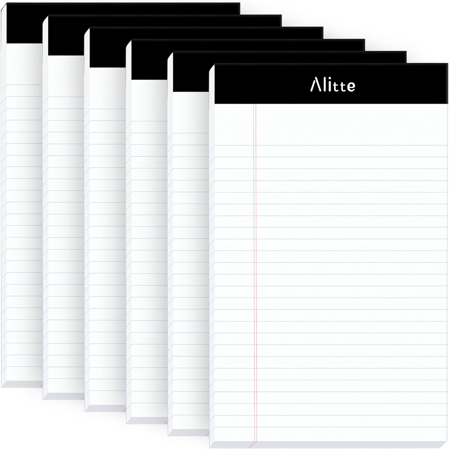 Amazon.com : Alitte Legal Notepads 5x8, Pack of 6 - Perforated Narrow ...