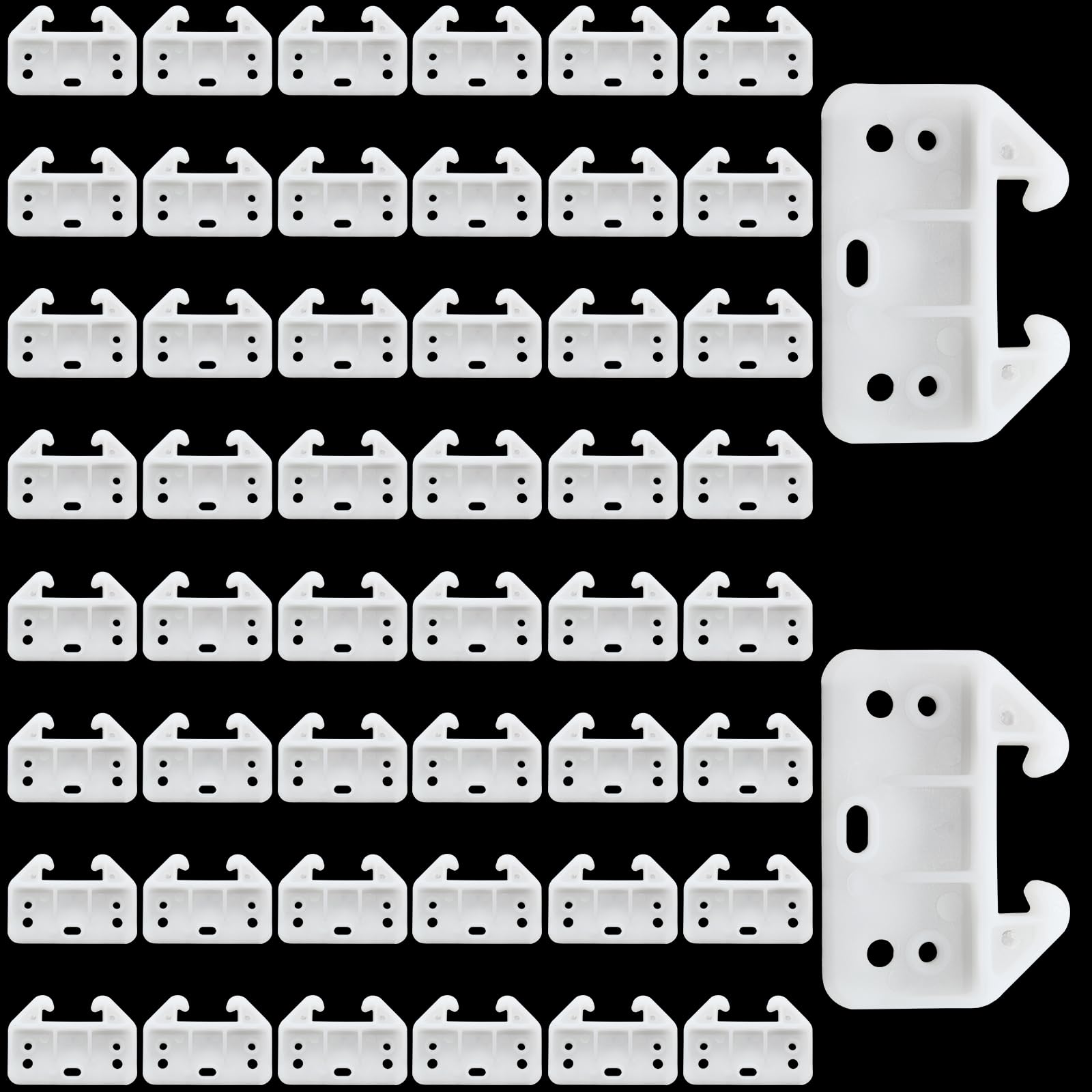 Litoexpe 50pcs Plastic Drawer Guides, Rear Drawer Track Guide ...