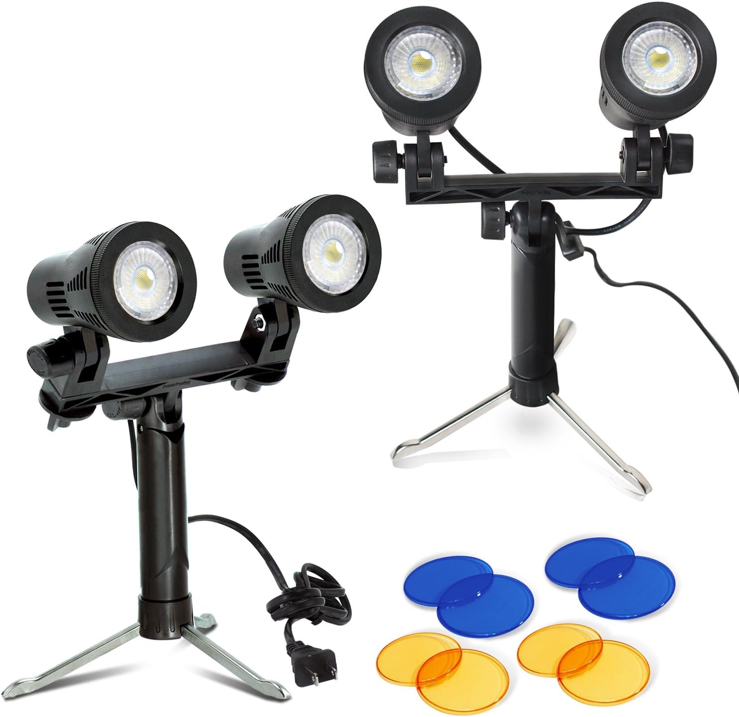 Amazon.com : Julius Studio 2 Sets Portable Continuous Double Head LED ...