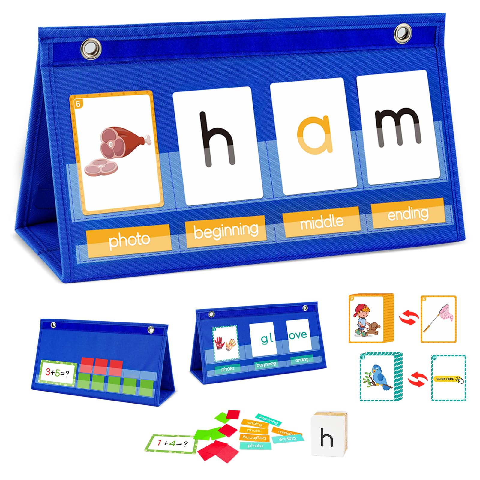 Buy 3 in 1 CVC Word Games Word Building Desktop Pocket Chart Phonics ...